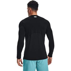 Under Armour Men's Armour HeatGear Fitted Long-Sleeve T-Shirt , Black (001)/White , XX-Large