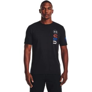 under armour freedom usa t-shirt, black (001)/white, 3x-large