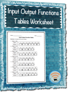 input output function tables