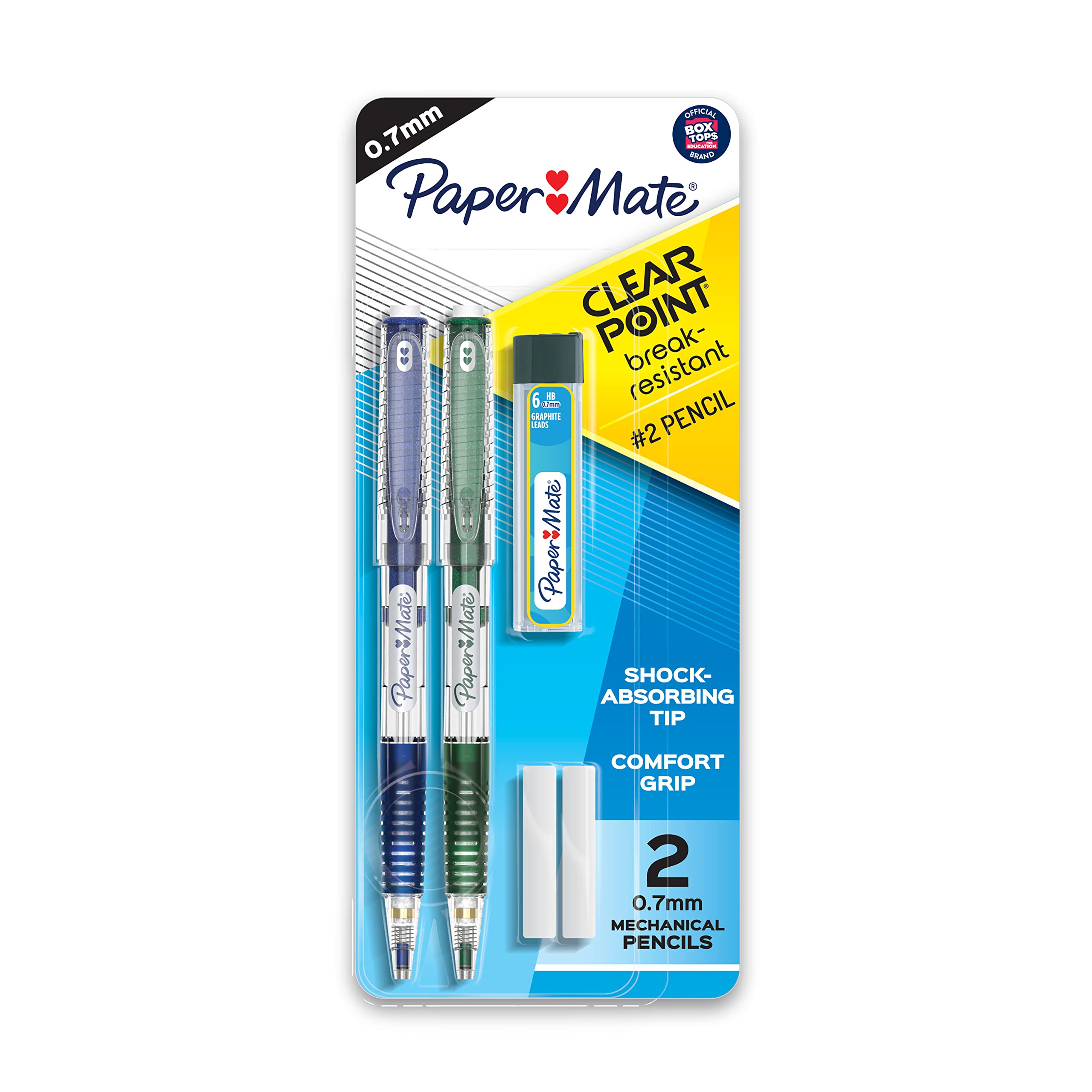 Paper Mate Clearpoint Break-Resistant Mechanical Pencils, 0.7mm, HB 2 Lead