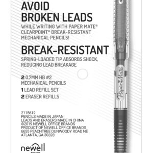 Paper Mate Clearpoint Break-Resistant Mechanical Pencils, 0.7mm, HB 2 Lead