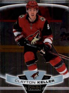 2019-20 o-pee-chee platinum #127 clayton keller arizona coyotes nhl hockey trading card