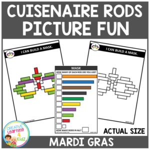 cuisenaire rods picture fun: mardi gras