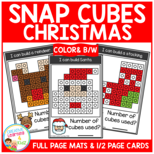 snap cubes activity - christmas