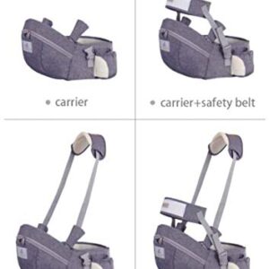 Baby Hip Seat Carrier Baby Waist Stool for Child Infant Toddler with Adjustable Strap Buckle Pocket Soft Inner Huge Storage (Dark Grey)