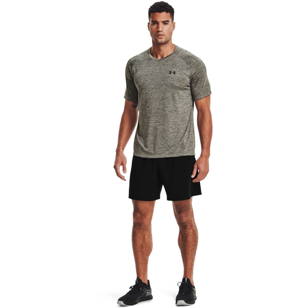 Under Armour Men's Tech 2.0 V-Neck Short-Sleeve T-Shirt , Victory Green (369)/Black, Small