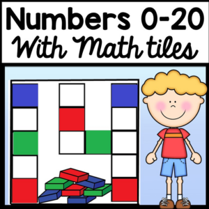 numbers 0-20 with math tiles and number tracing {21 pages!} {math for kindergarten}