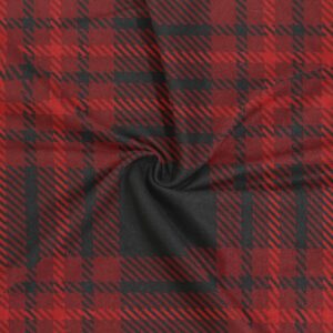 Neck Gaiter Black Red Plaid Pattern Burgundy Face Mask Balaclava Bandana Dust Face Protector Headband Scarf Headwear for Outdoor Activities Cycling Travel