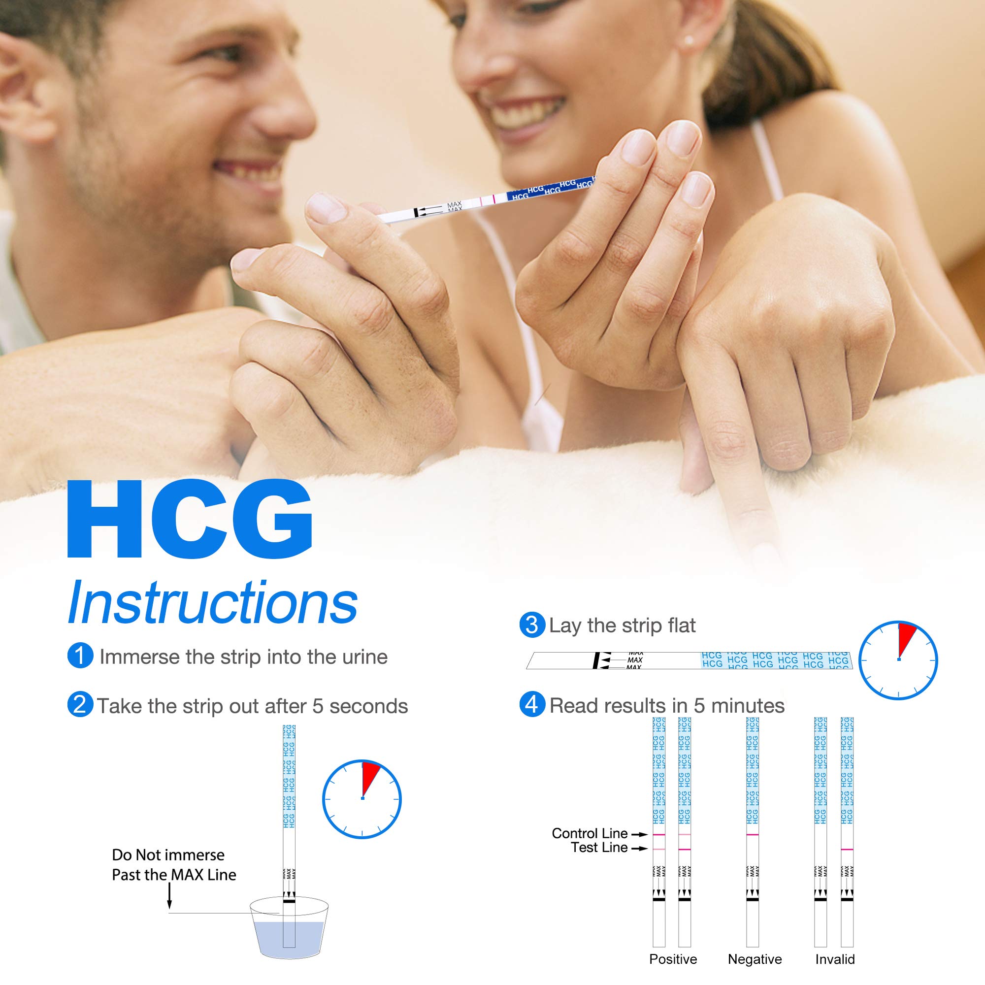 Ovulation and Pregnancy Test Strips (HCG25-LH80), OPK Ovulation Predictor Kit Includes 25 Early Pregnancy Tests, 80 Ovulation Test Strips, 105 Urine Cups, Accurate Fertility Test for Women