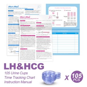 Ovulation and Pregnancy Test Strips (HCG25-LH80), OPK Ovulation Predictor Kit Includes 25 Early Pregnancy Tests, 80 Ovulation Test Strips, 105 Urine Cups, Accurate Fertility Test for Women