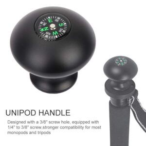 Trekking Poles Knob Handle Grip, Outdoor Universal Monopod Walking Stick Knob, Compass Monopod Tripod Head with 3/8" Screw Hole