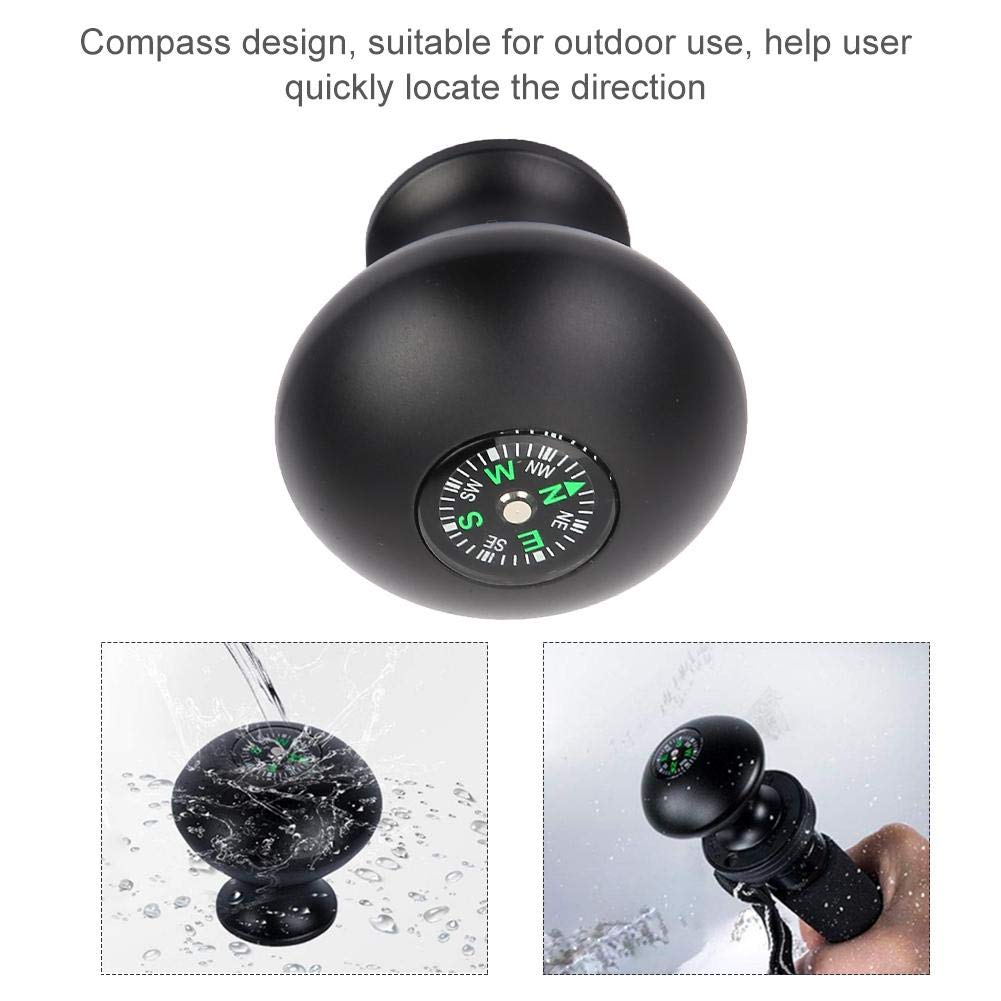 Trekking Poles Knob Handle Grip, Outdoor Universal Monopod Walking Stick Knob, Compass Monopod Tripod Head with 3/8" Screw Hole