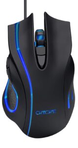 led backlit gaming mouse chonchow wired programmable mouse up to 7200 dpi 6 buttons ergonomic design best for fps gamers