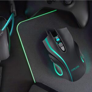 LED Backlit Gaming Mouse CHONCHOW Wired Programmable Mouse up to 7200 DPI 6 Buttons Ergonomic Design Best for FPS Gamers