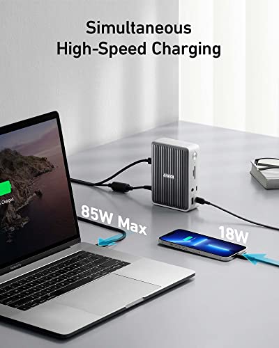 Anker 577 Docking Station (13-in-1, Thunderbolt 3) 85W Charging for Laptop, 18W for Phones, 4K Dual Display, 10 Gbps USB-C Data, Ethernet, Audio, SD 4.0