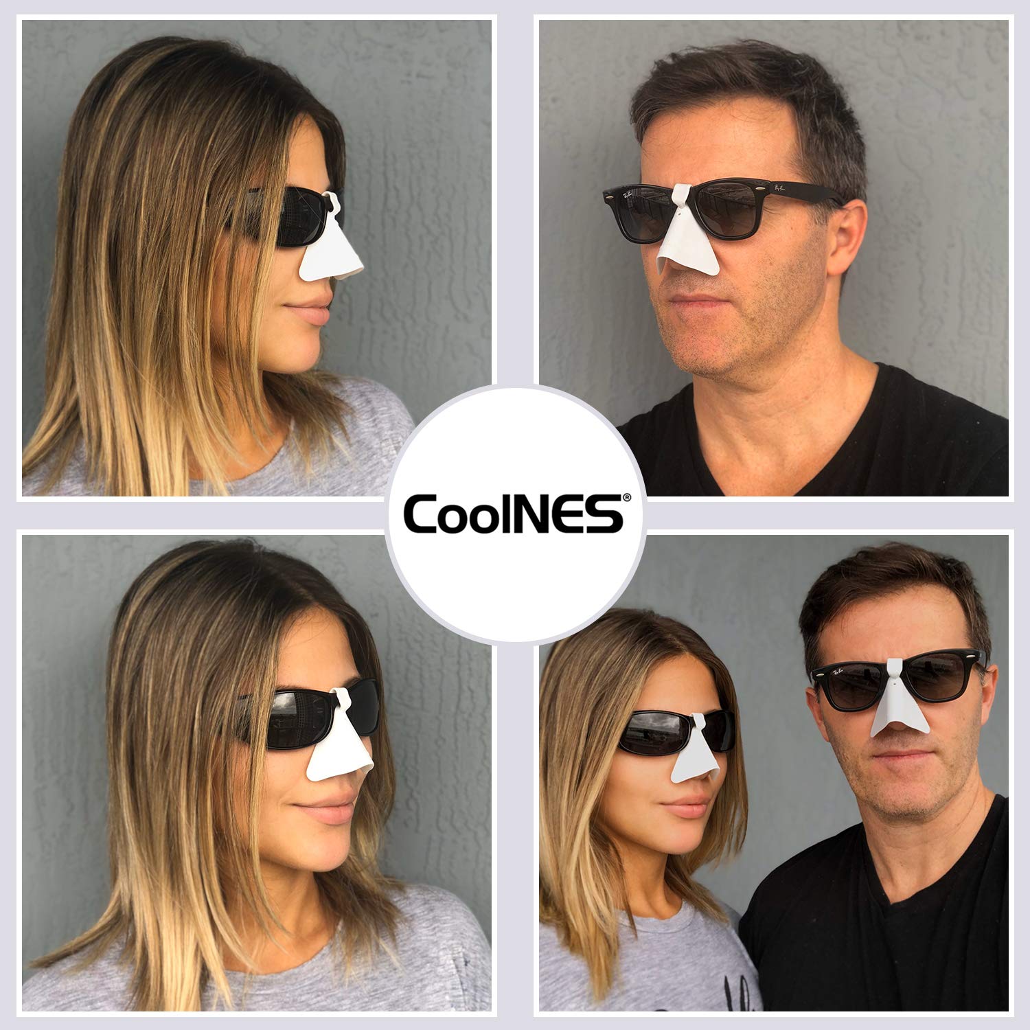 CoolNES - 4 Pack - UV Nose Guards for Glasses - Skin Sun Protection - Shield Guard Protector UPF 50+ Patented