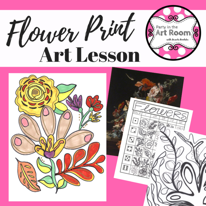 Flower Print Art Lesson