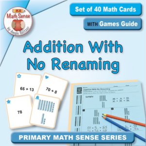 addition with no renaming: 40 math cards with games guide 1b34-n