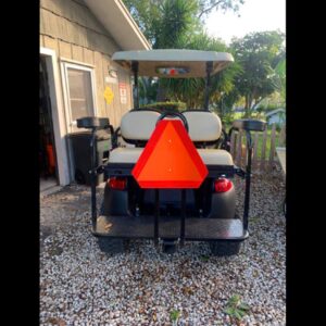 Slow Moving Vehicle Sign, Farm Triangle Safety Sign, Aluminum 14"x16" Engineering Grade Reflective for Golf Cart