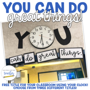 title for your classroom clock