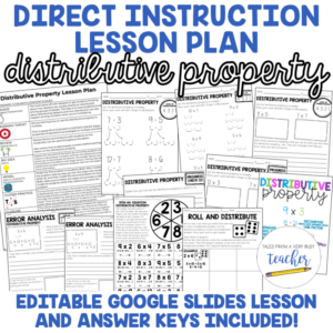 direct instruction distributive property lesson pack