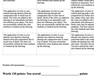 drawing through -isms rubric