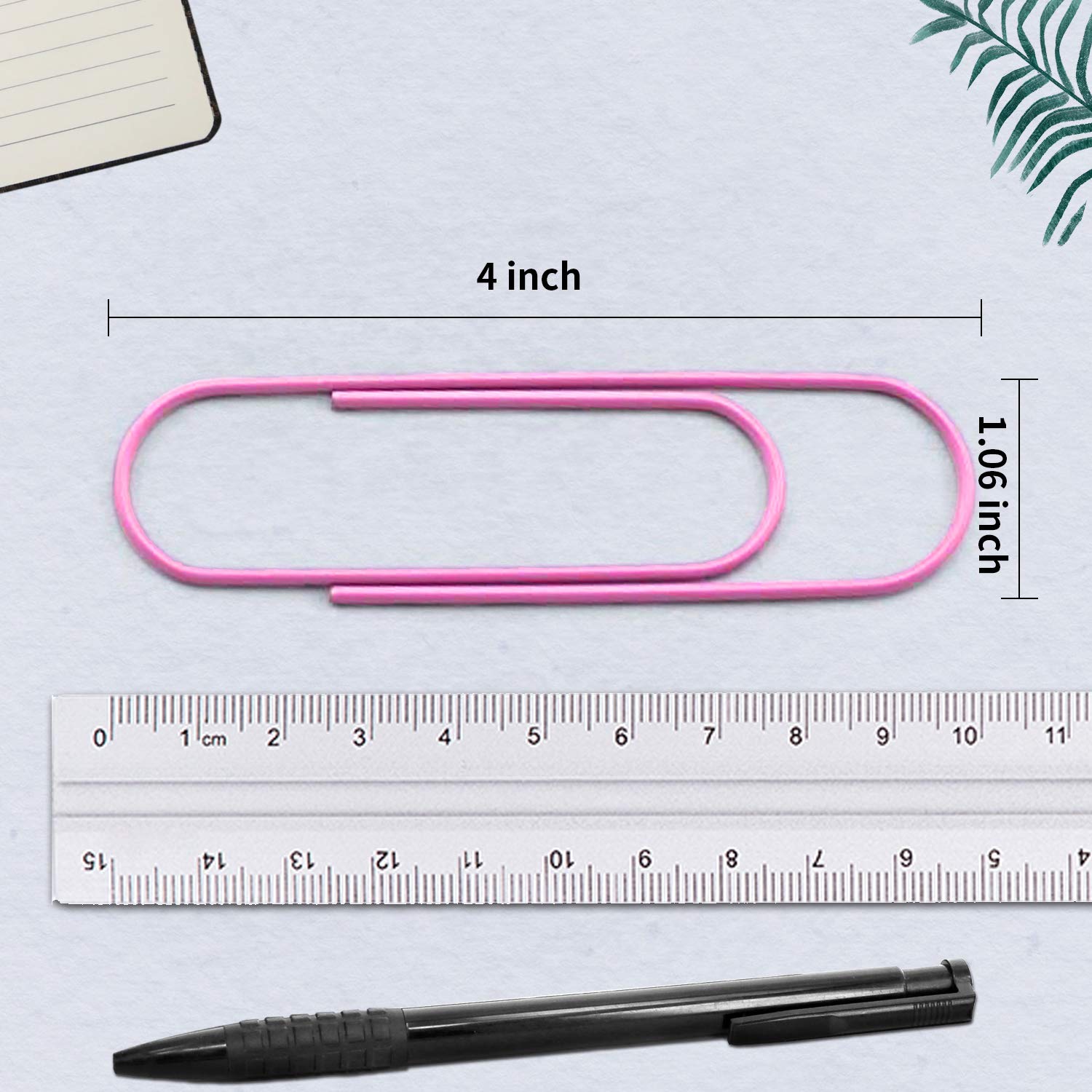 Paper Clips, 40 Pack 4 Inches Mega Large Paper Clips - 100mm Extra Large Multicolored Jumbo Coated Paperclips Big Sheet Holder for Office School Document Organizing