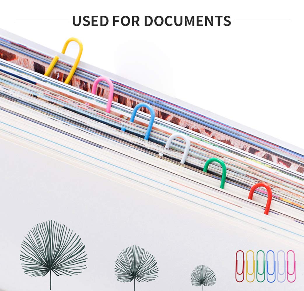 Paper Clips, 40 Pack 4 Inches Mega Large Paper Clips - 100mm Extra Large Multicolored Jumbo Coated Paperclips Big Sheet Holder for Office School Document Organizing