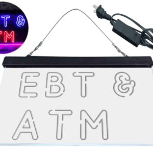 ADVPRO EBT & ATM Shop Dual Color LED Neon Sign Blue & Red 16 x 12 Inches st6s43-i3848-br