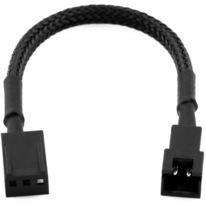 crj mini xh-2.5mm 2-pin male fan to standard 3-pin pc fan adapter cable 2-pack