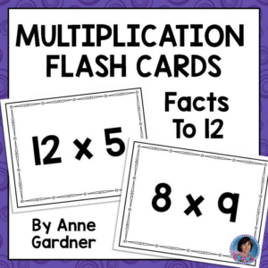 multiplication flashcards printable pdf: facts through twelve