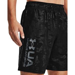 Under Armour Woven Emboss Shorts, Black (001)/Pitch Gray, X-Small