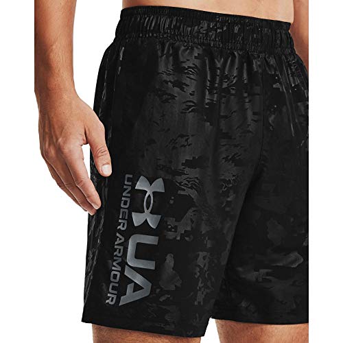 Under Armour Woven Emboss Shorts, Black (001)/Pitch Gray, X-Small