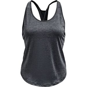 under armour tech vent tank, black (001)/white, medium