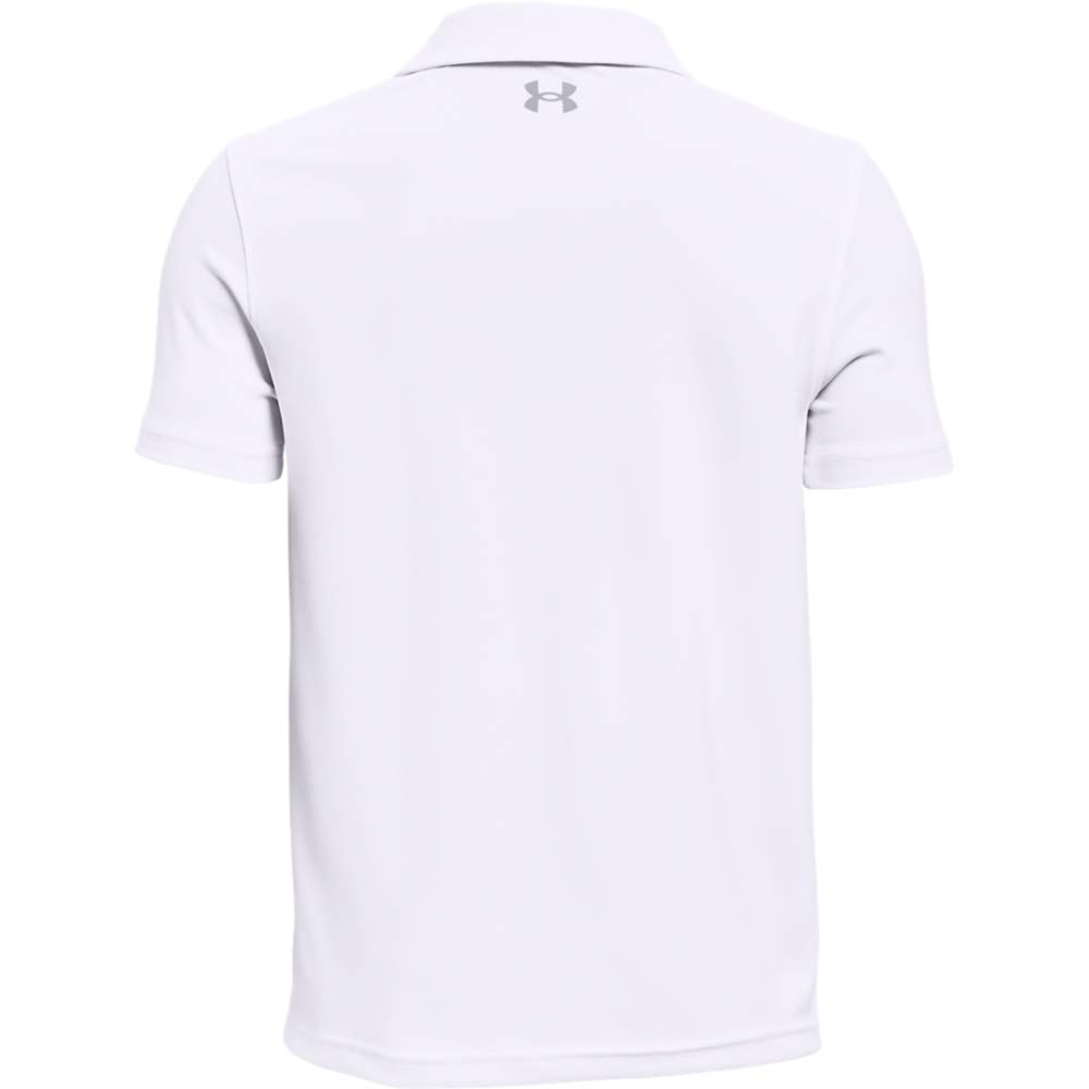 Under Armour Boy's Performance Polo (Big Kids) White SM (8 Big Kids)