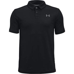 under armour boy's performance polo (big kids) black md (10-12 big kids)