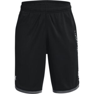 under armour boys' stunt 3.0 shorts , black (001)/white , youth x-large