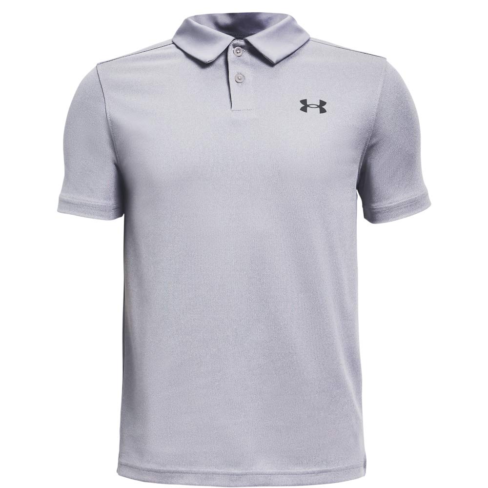 Under Armour Boy's Performance Polo (Big Kids) Mod Gray Light Heather MD (10-12 Big Kids)