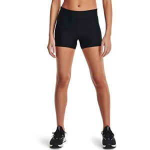 under armour heatgear armour mid rise shorty, black (001)/white, medium