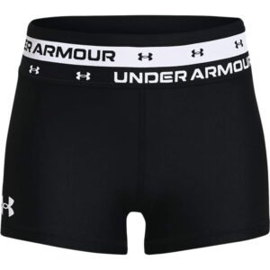 under armour armour heatgear shorty, black (001)/white, youth medium