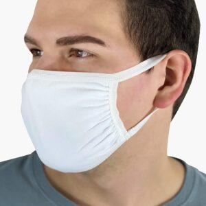 Fruit of the Loom Reusable Cotton Face Mask (Pack of 50 - White)