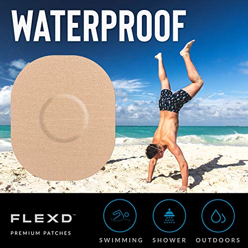 Flexd - Freestyle Adhesive Patches (30 Pcs) - Libre Adhesive Patch Covers for CGM - Tan