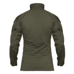 LiliChan Tactical Shirts for Men Long Sleeve Military Shirt Outdoor Shirt Tactical Combat Shirt with ZipperGreen, US L(fit Chest:36"-40")