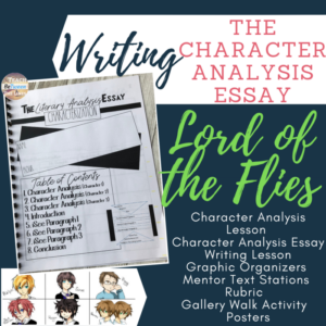 character analysis essay complete unit - digital and printable unit