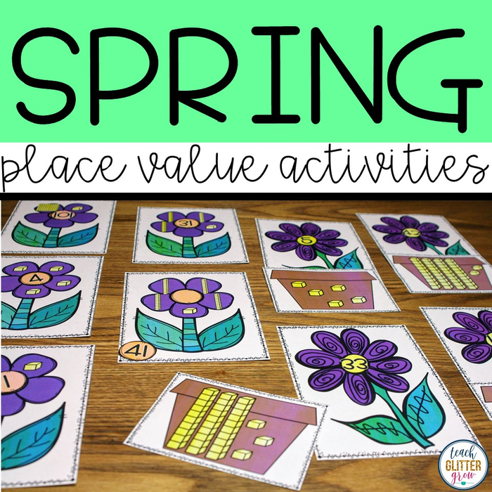 Spring Place Value Activity and Worksheets