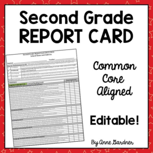 editable second grade common core report card template for standards based grading {includes versions for use with word or google docs™}