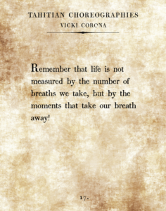 vicki corona quote - tahitian choreographies classroom wall print