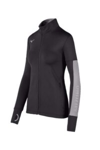 mizuno women's alpha quest jacket, black-shade, x-small