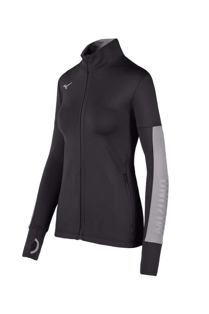 Mizuno Women's Alpha Quest Jacket, Black-Shade, X-Small