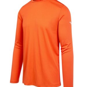 Mizuno Men's Long Sleeve Tee, Orange, X-Small